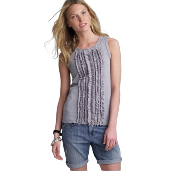 J. Crew Factory | Tops | J Crew Shirred Ruffles Lavender Sleeveless ...